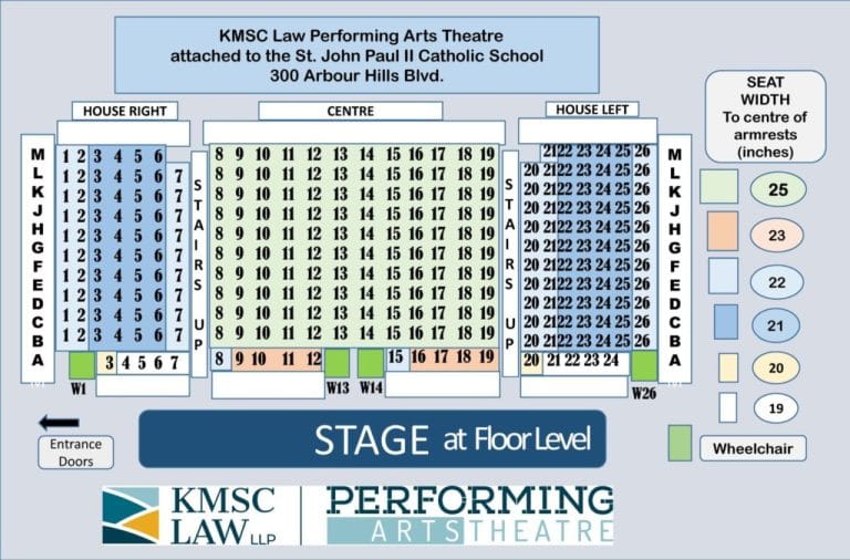 Theatre Maps | Seating Plans for GPLT & KMSC Law Theatre